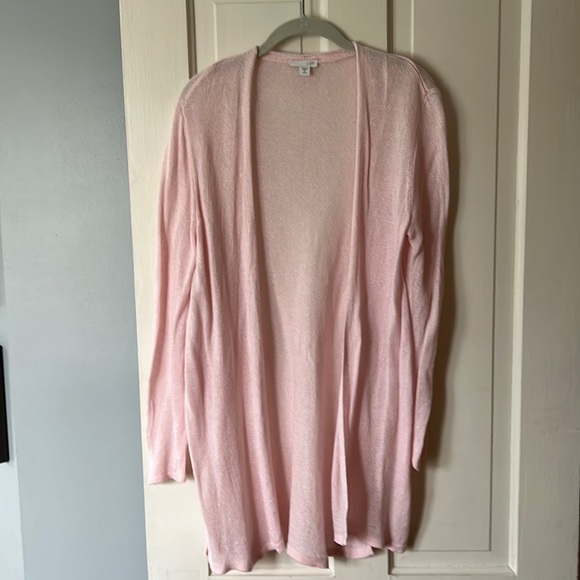 J. Jill | Sweaters | Jjill Linen Pink Cardigan Sweater | Poshmark